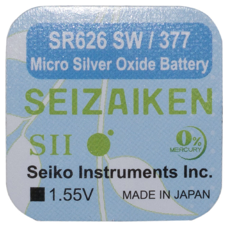 Часовая батарейка SEIZAIKEN (Seiko Instruments Inc.) SR626SW / 377 made ...